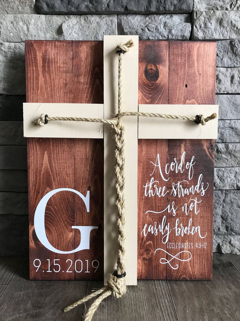 A Cord of Three Strands Sign, A Cord of 3 Strands, Ecclesiastes 4:9-12 ...