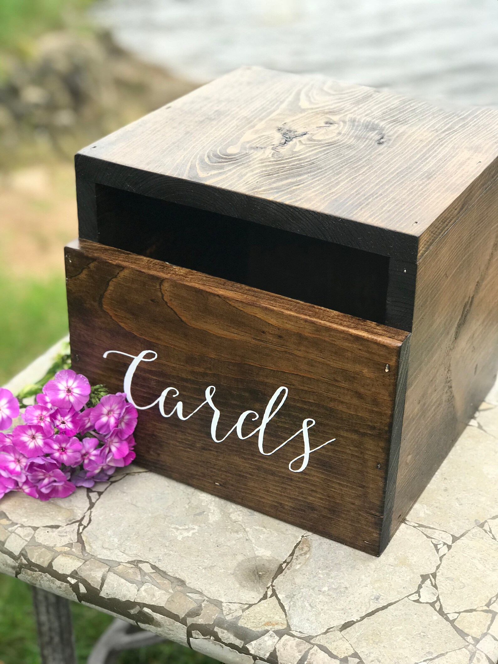 Wooden Card Box Custom Rustic Wedding Box Wooden Card Box | Etsy