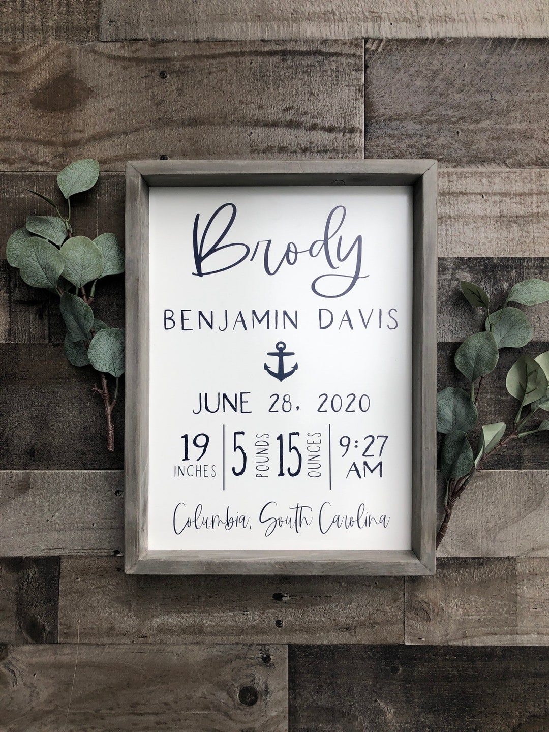 Birth Stats Wood Sign, Birth Announcement Sign, Baby Wooden Sign, Birth ...