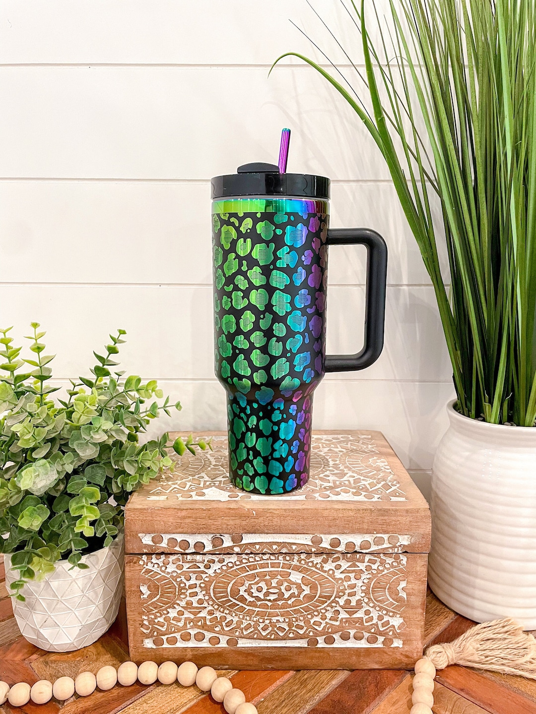 Leopard Print Tumbler 40oz, Cheetah Print Cup, Engraved Tumbler ...