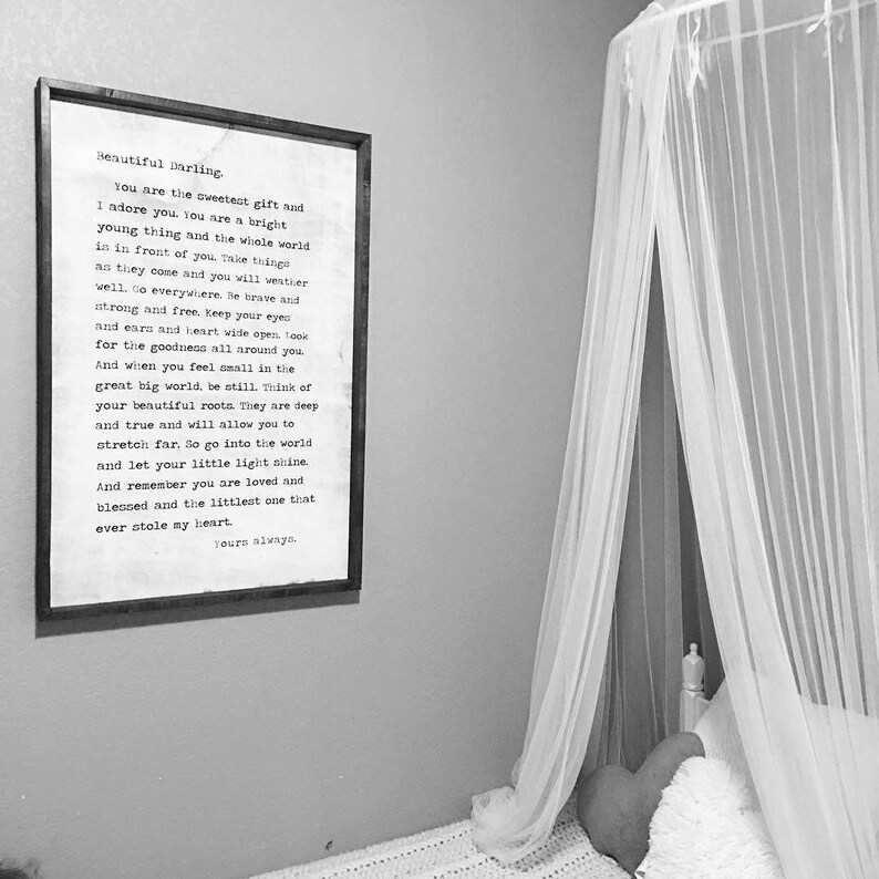 Beautiful Darling Quote Sign, Beautiful Darling Framed Wood Sign ...