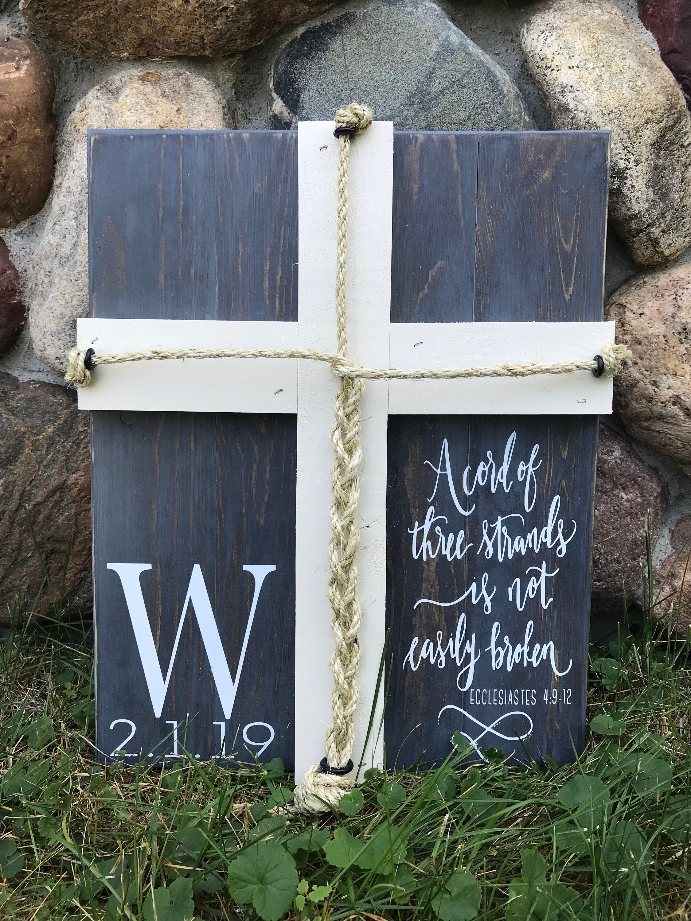 A Cord of Three Strands Sign A Cord of 3 Strands | Etsy