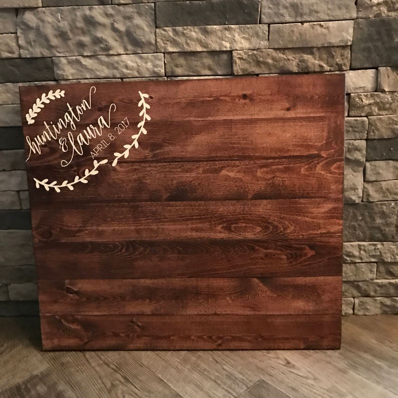 Wedding Guest Book Sign Guest Book Wooden Guest Sign - Etsy