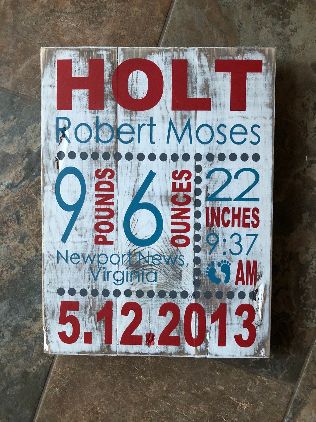 Birth Stats Wood Sign, Birth Announcement Sign, Baby Wooden Sign, Birth ...