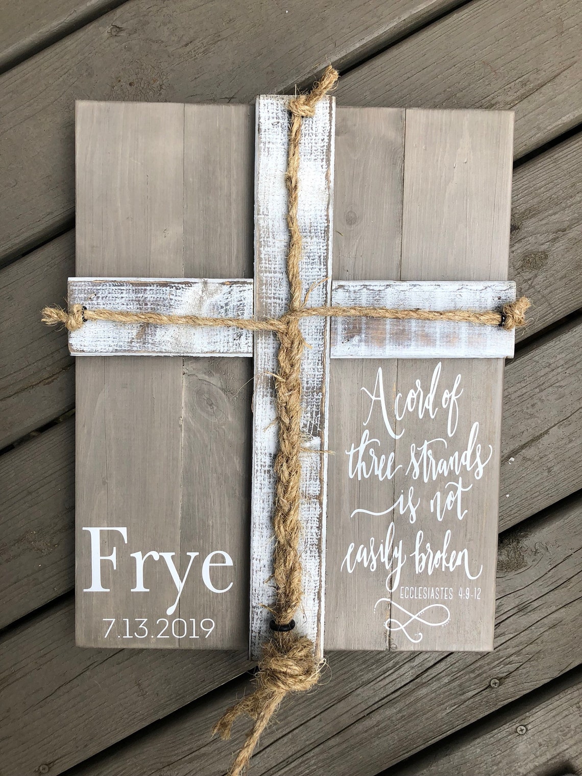 A Cord of Three Strands Sign A Cord of 3 Strands - Etsy