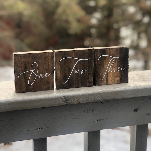 Rustic Table Numbers - Etsy