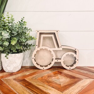 Tractor Piggy Bank, Tractor Coin Bank, Farm Theme Gift, Farm Themed ...