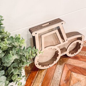 Tractor Piggy Bank, Tractor Coin Bank, Farm Theme Gift, Farm Themed ...