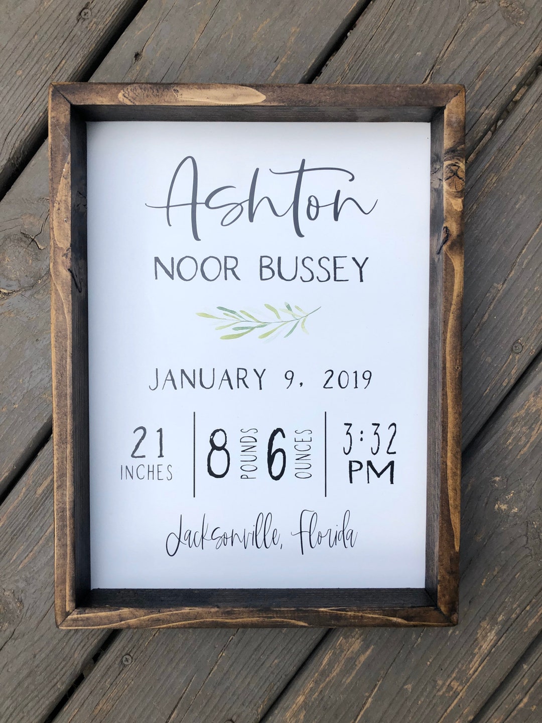 Birth Stats Wood Sign, Birth Announcement Sign, Baby Wooden Sign, Birth ...