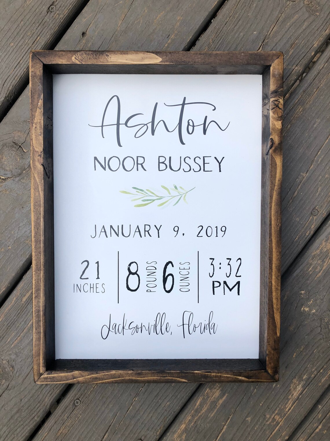 Birth Stats Wood Sign Birth Announcement Sign Baby Wooden | Etsy