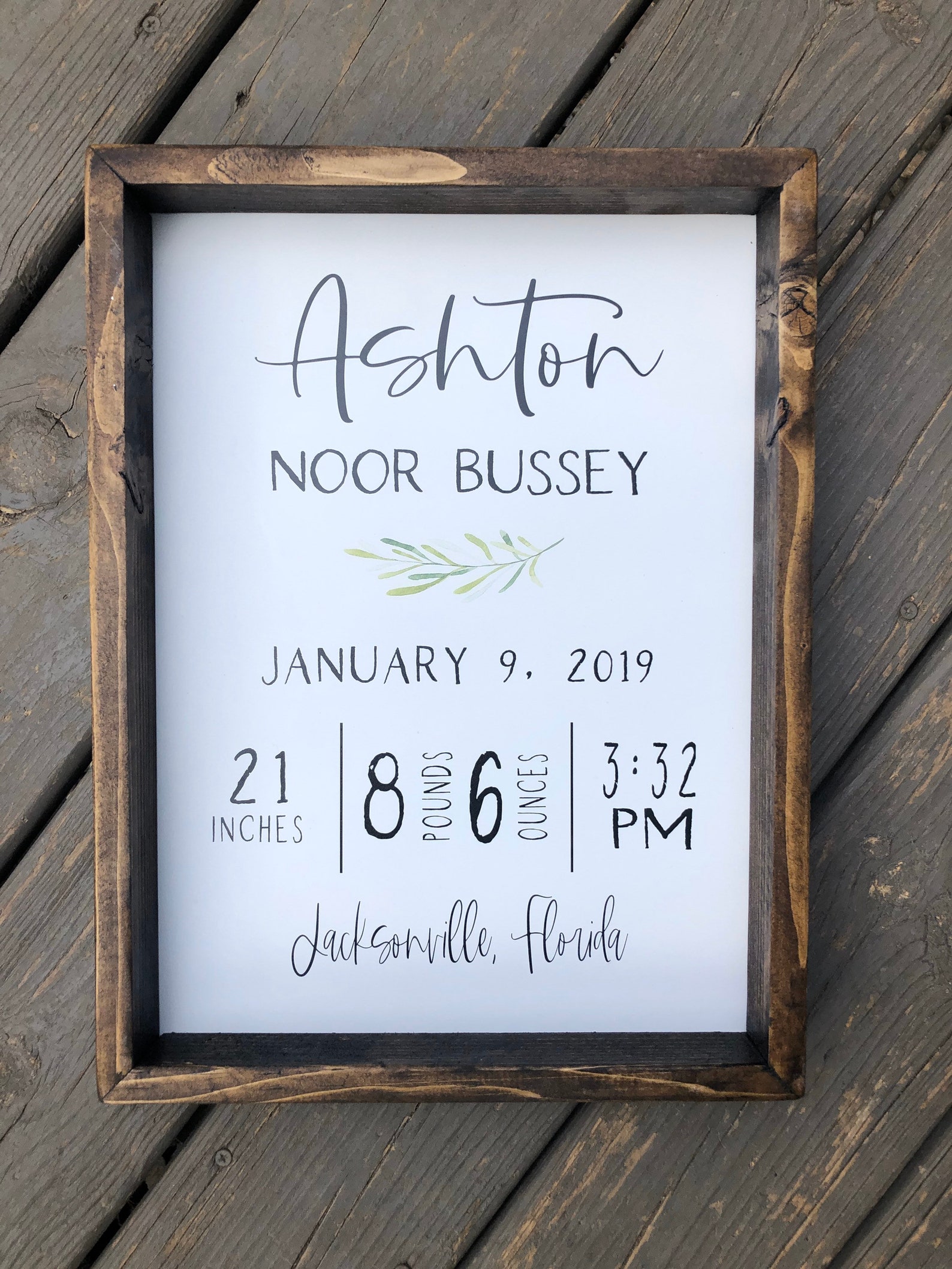 Birth Stats Wood Sign Birth Announcement Sign Baby Wooden | Etsy