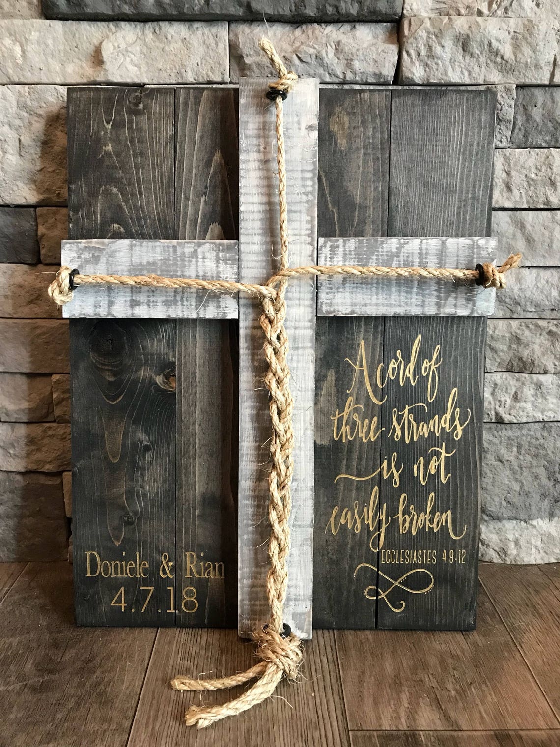 A Cord of Three Strands Sign, A Cord of 3 Strands, Ecclesiastes 4:9-12 ...