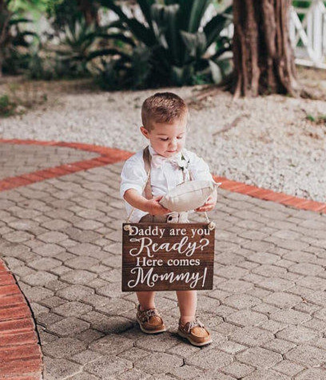 Daddy Are You Ready Here Comes Mommy Wooden Sign, Flower Girl Sign ...