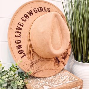 Barrel Racing Hat, Long Live Cowgirls Hat, Horse Burned Cowboy Hat ...