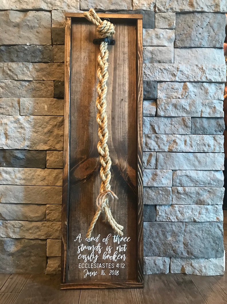A Cord of Three Strands Sign A Cord of 3 Strands - Etsy