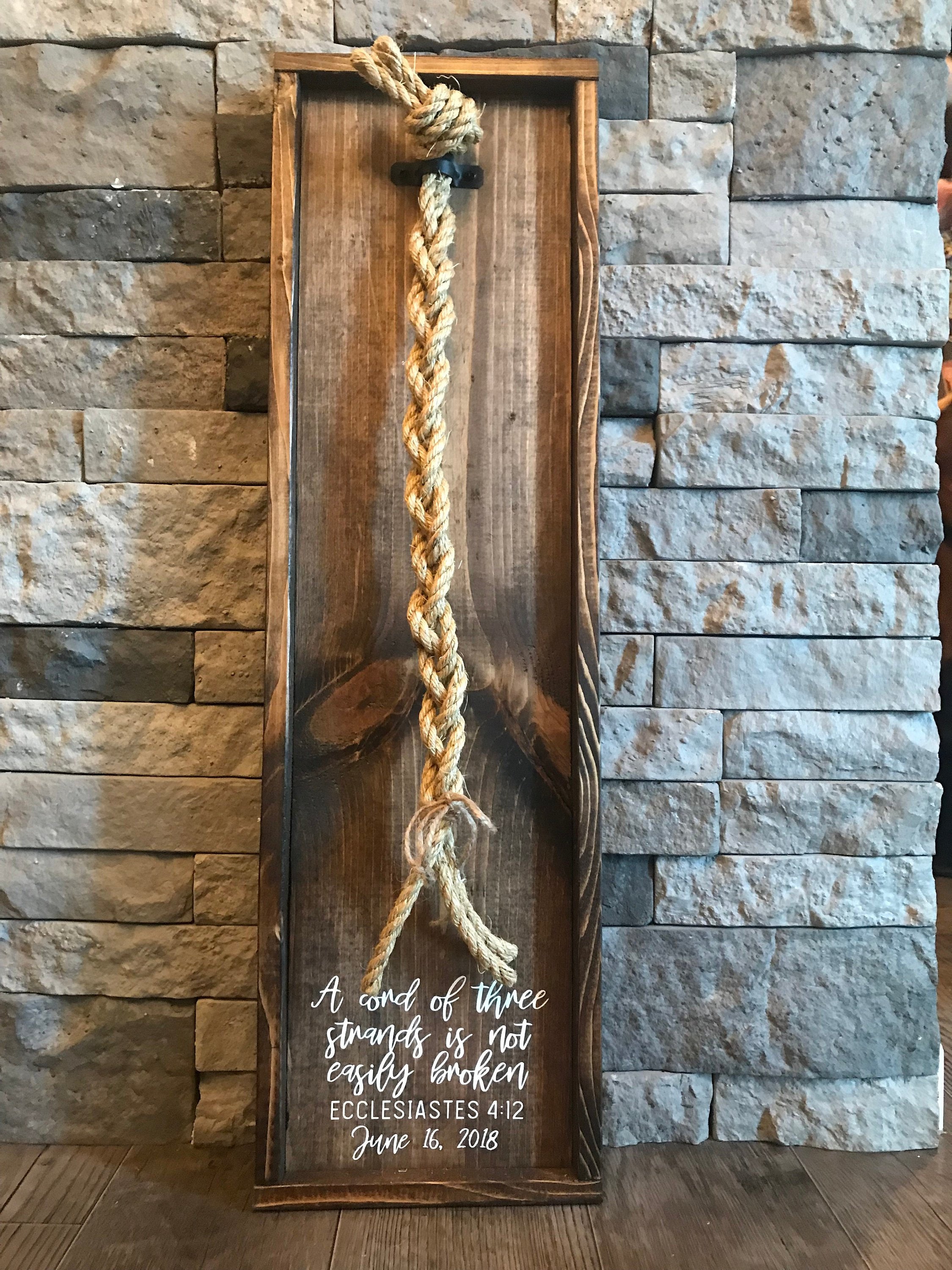 A Cord of Three Strands Sign, A Cord of 3 Strands, Ecclesiastes 4:9-12 ...