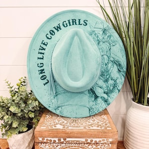 Barrel Racing Hat, Long Live Cowgirls Hat, Horse Burned Cowboy Hat ...