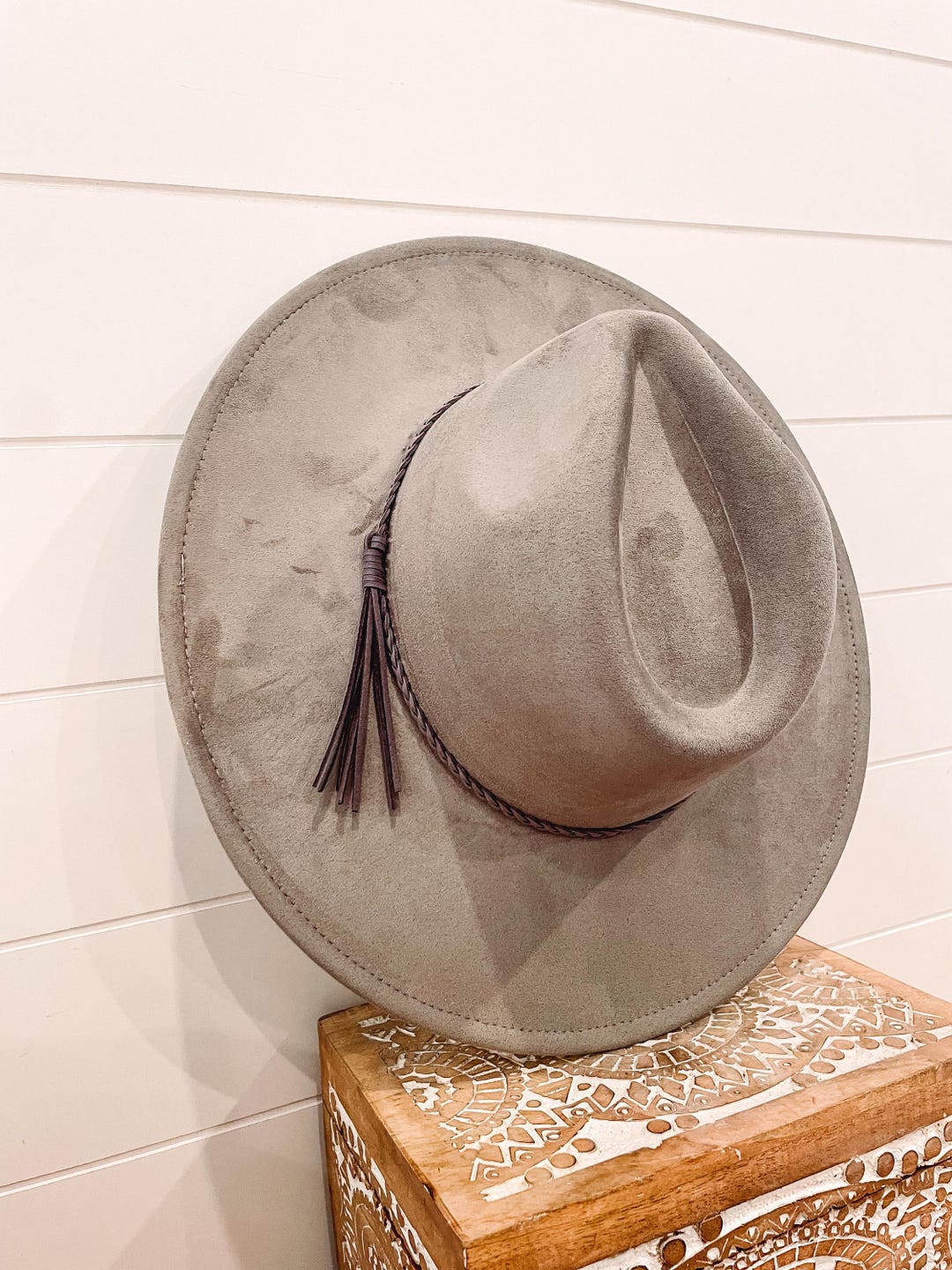 Vegan Suede Hat Blank, Blank Hat for Burning, Hat Pyrography, Burned Hat Blank, Rancher Hat ...