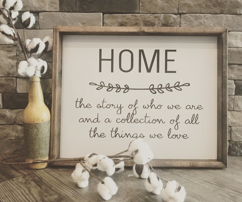 Home Sign, Home Farmhouse Sign, Wooden Home Sign, Housewarming Present ...