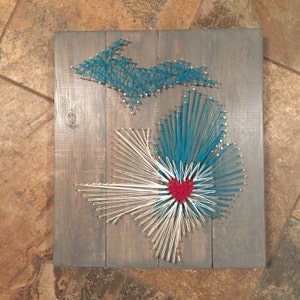 String Art Two State Wooden Sign, String Art Sign, Christmas Present ...