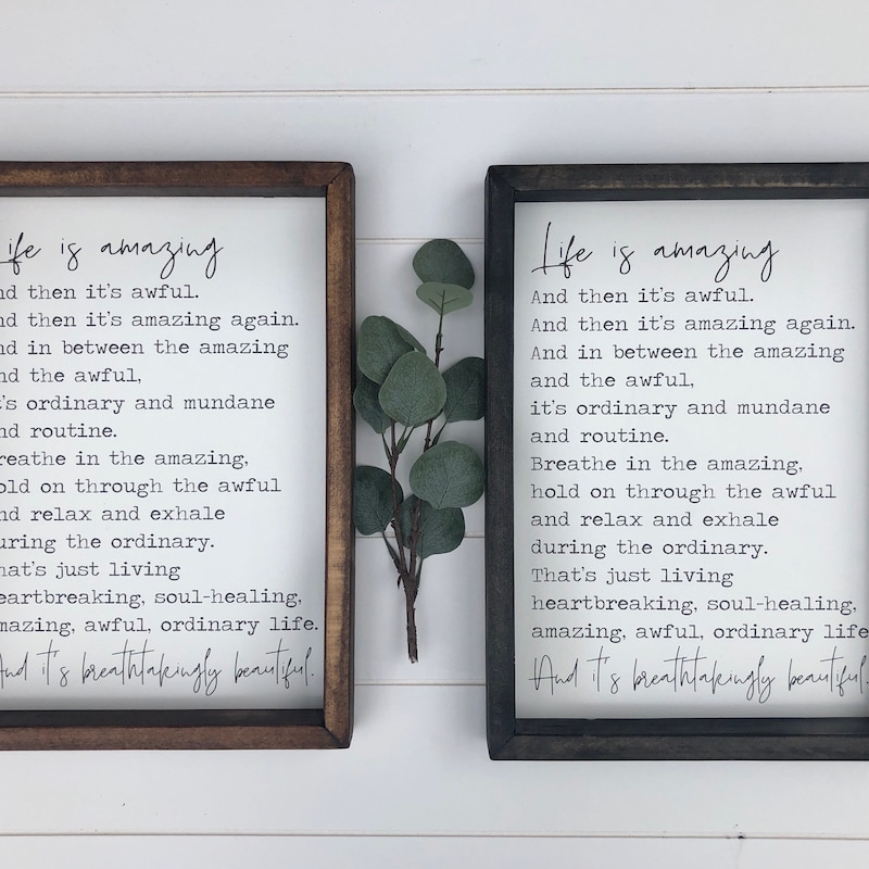 Life Quote Sign - Etsy