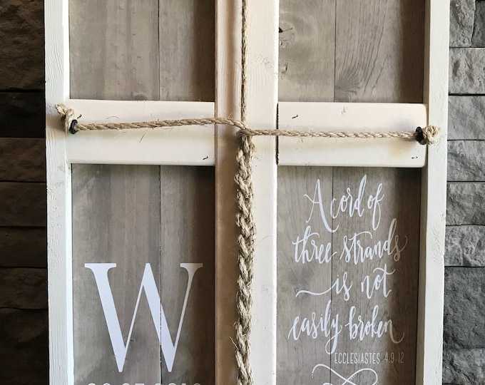A Cord of Three Strands Sign, A Cord of 3 Strands, Ecclesiastes 4:9-12 ...