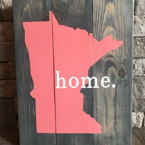 Rustic State Home Wooden Sign - Etsy