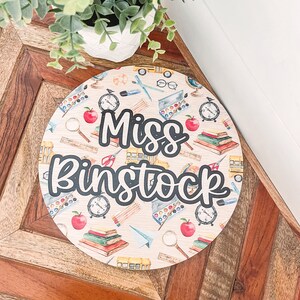 Teacher Name Sign, Teacher Appreciation Gift, Teacher Gift End of ...