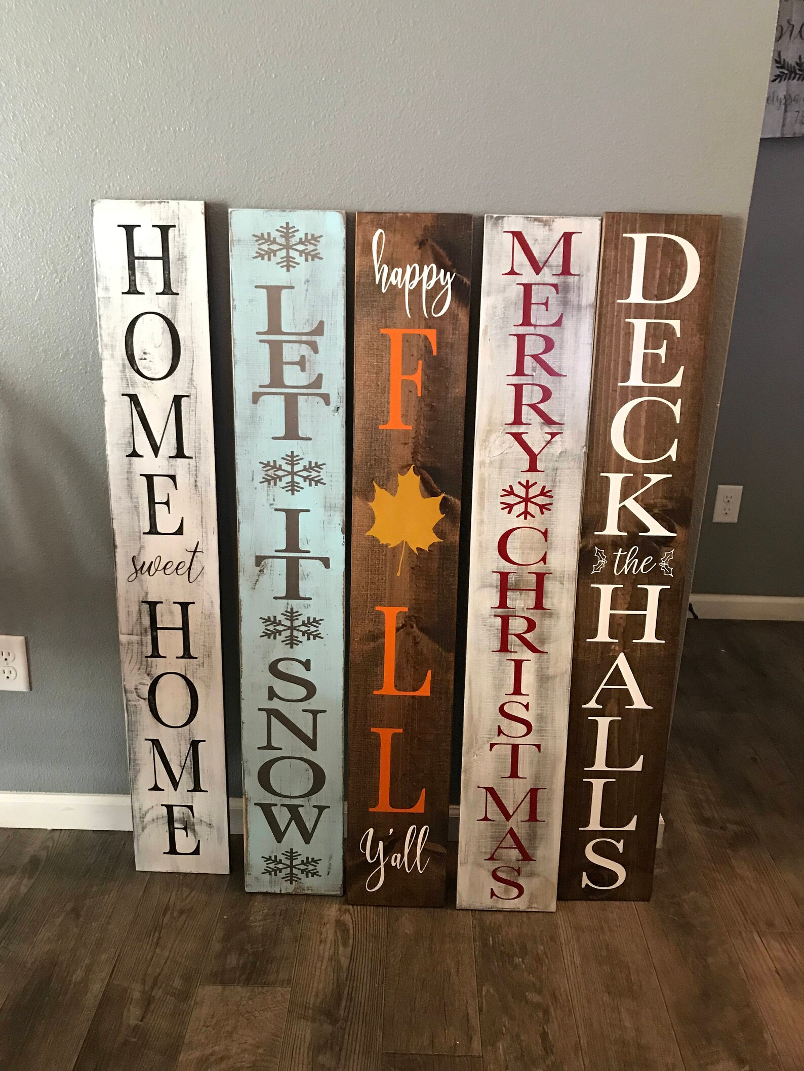 Reversible Winter Sign Welcome Sign Reversible Holiday Sign | Etsy