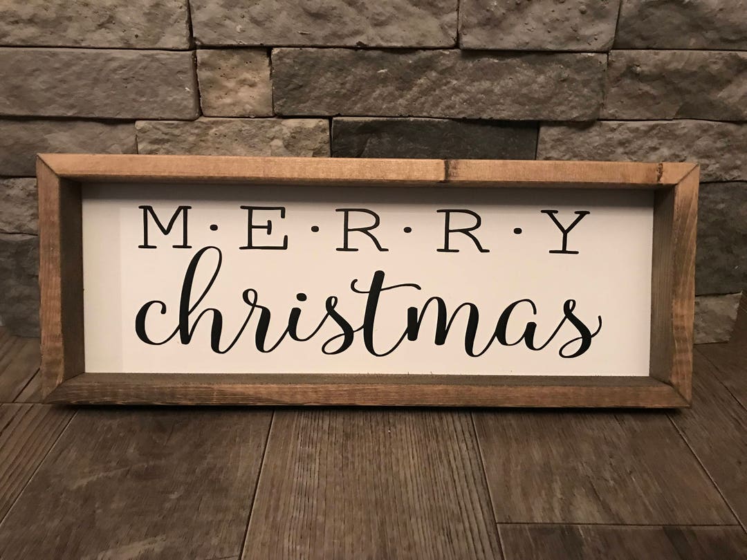 Merry Christmas Sign, Merry Christmas Wooden Sign, Merry Christmas ...