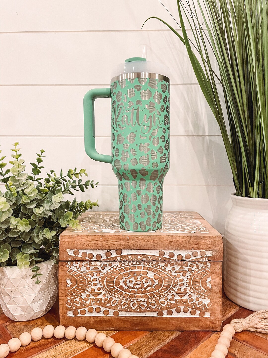 Leopard Print Tumbler 40oz, Cheetah Print Cup, Engraved Tumbler ...