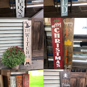 Reversible Winter Sign, Welcome Sign, Reversible Holiday Sign ...