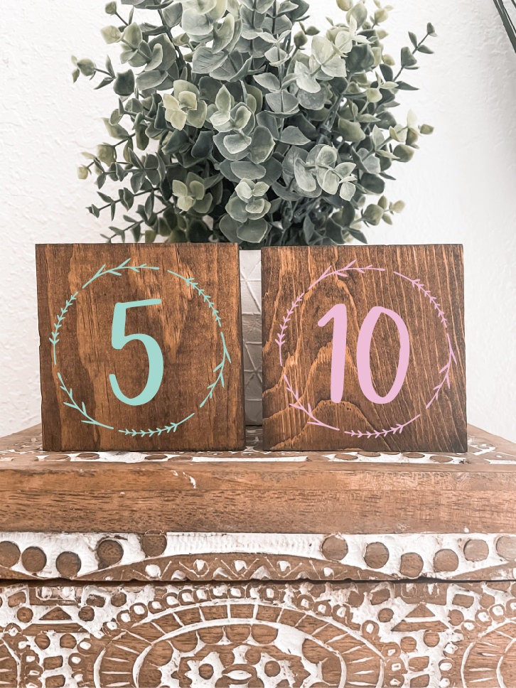 Wooden Table Numbers Wedding Decor Table Numbers Wedding - Etsy