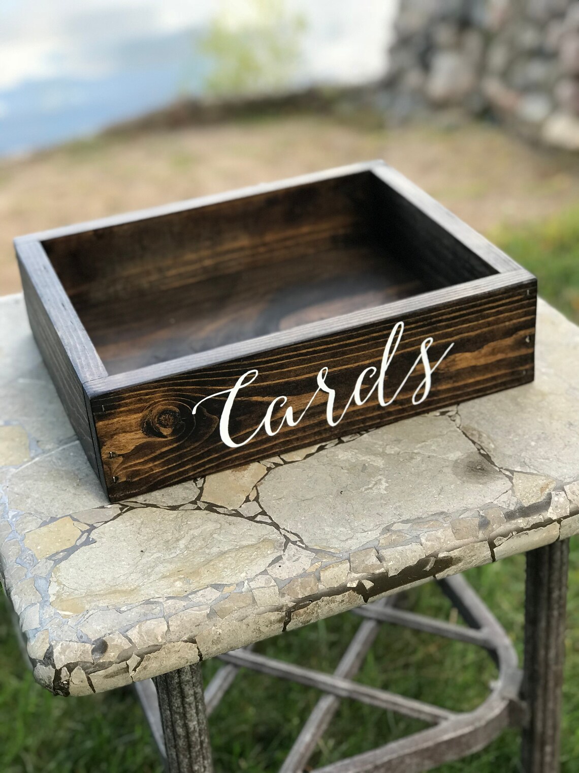 Wooden Card Box Custom Rustic Wedding Box Wooden Card Box - Etsy