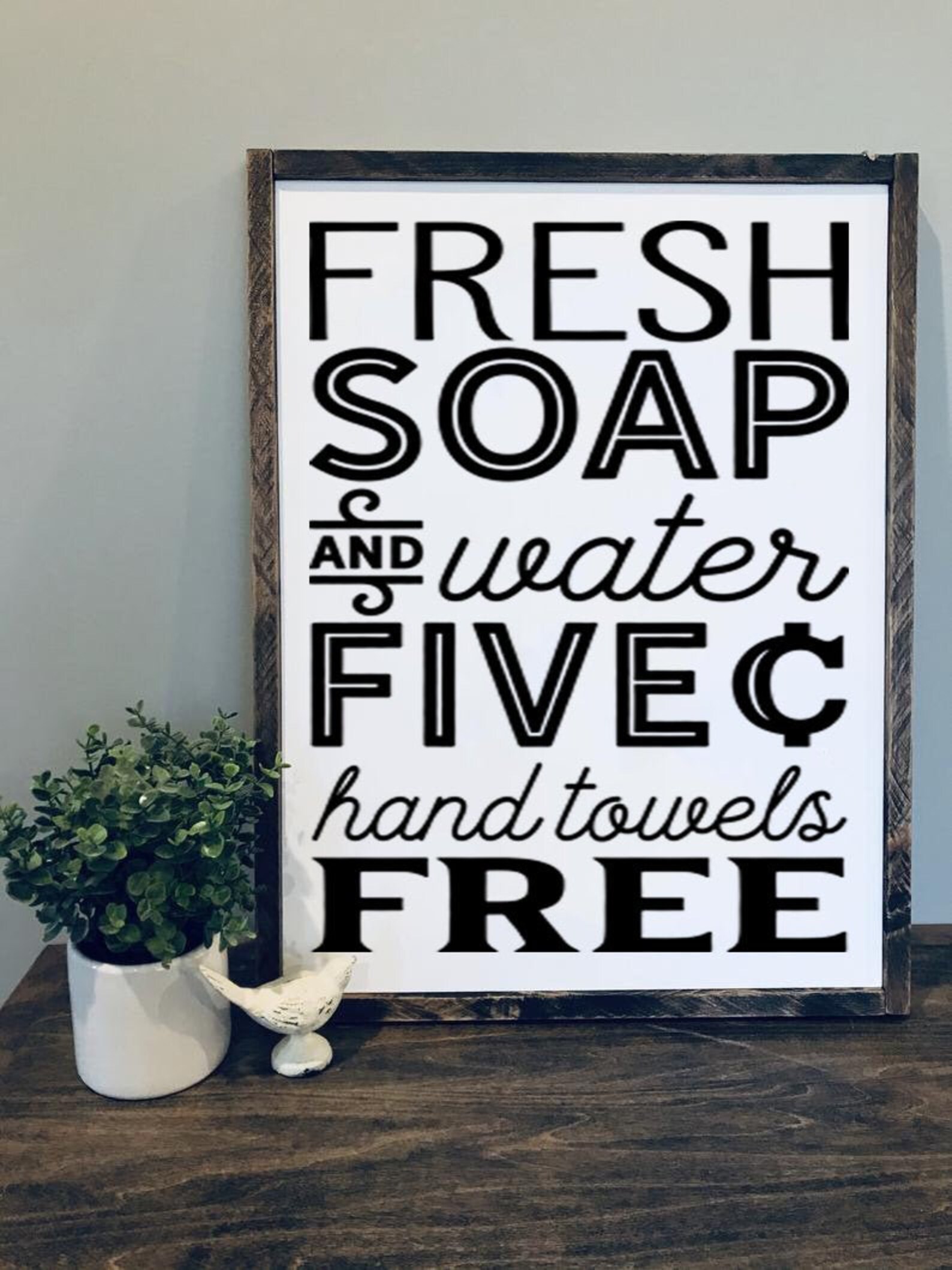 Fresh Soap Wooden Sign Bathroom Decor Rustic Farmhouse | Etsy