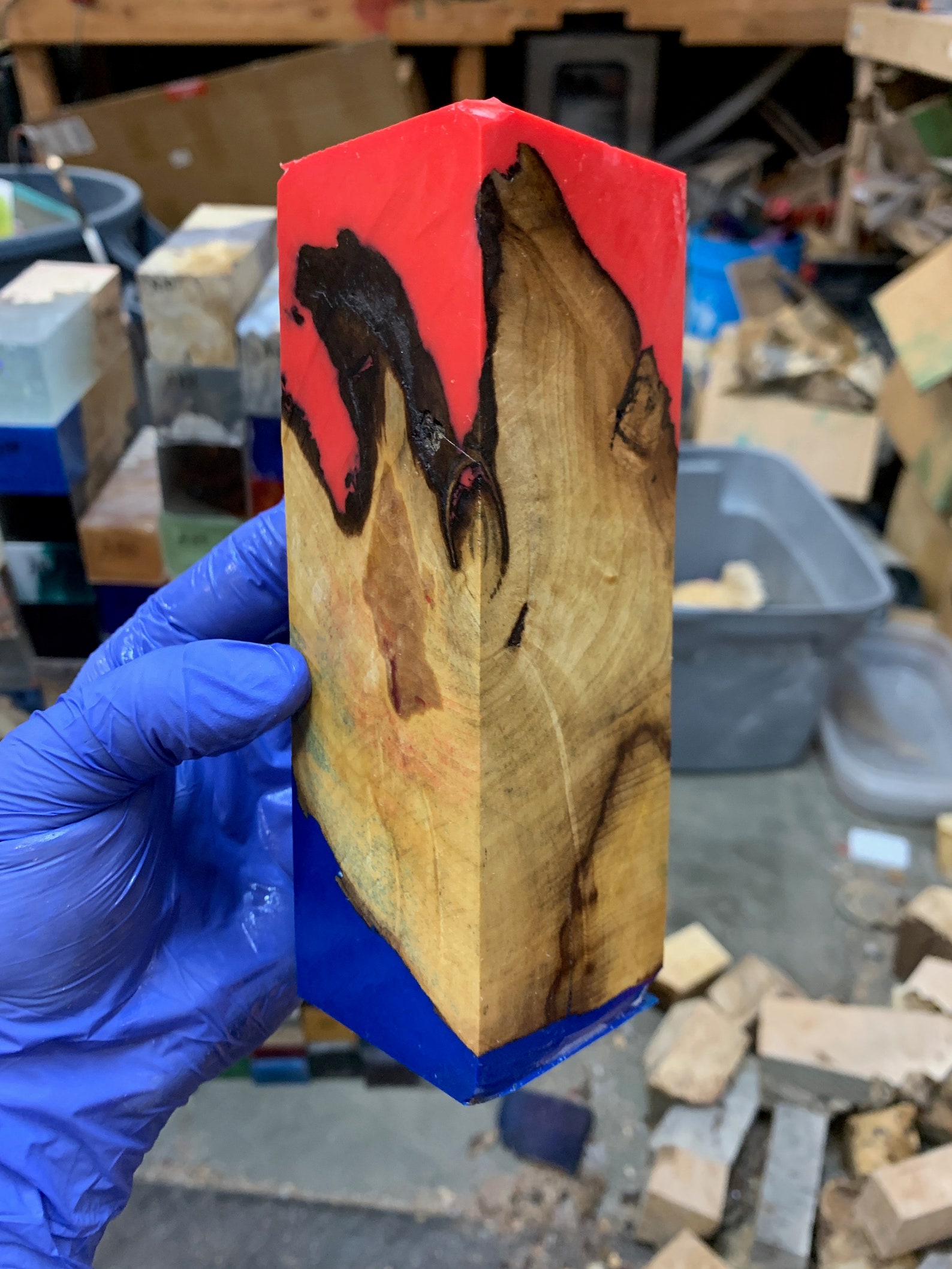 Premium Buckeye Burl & Alumilite Resin Block | Etsy