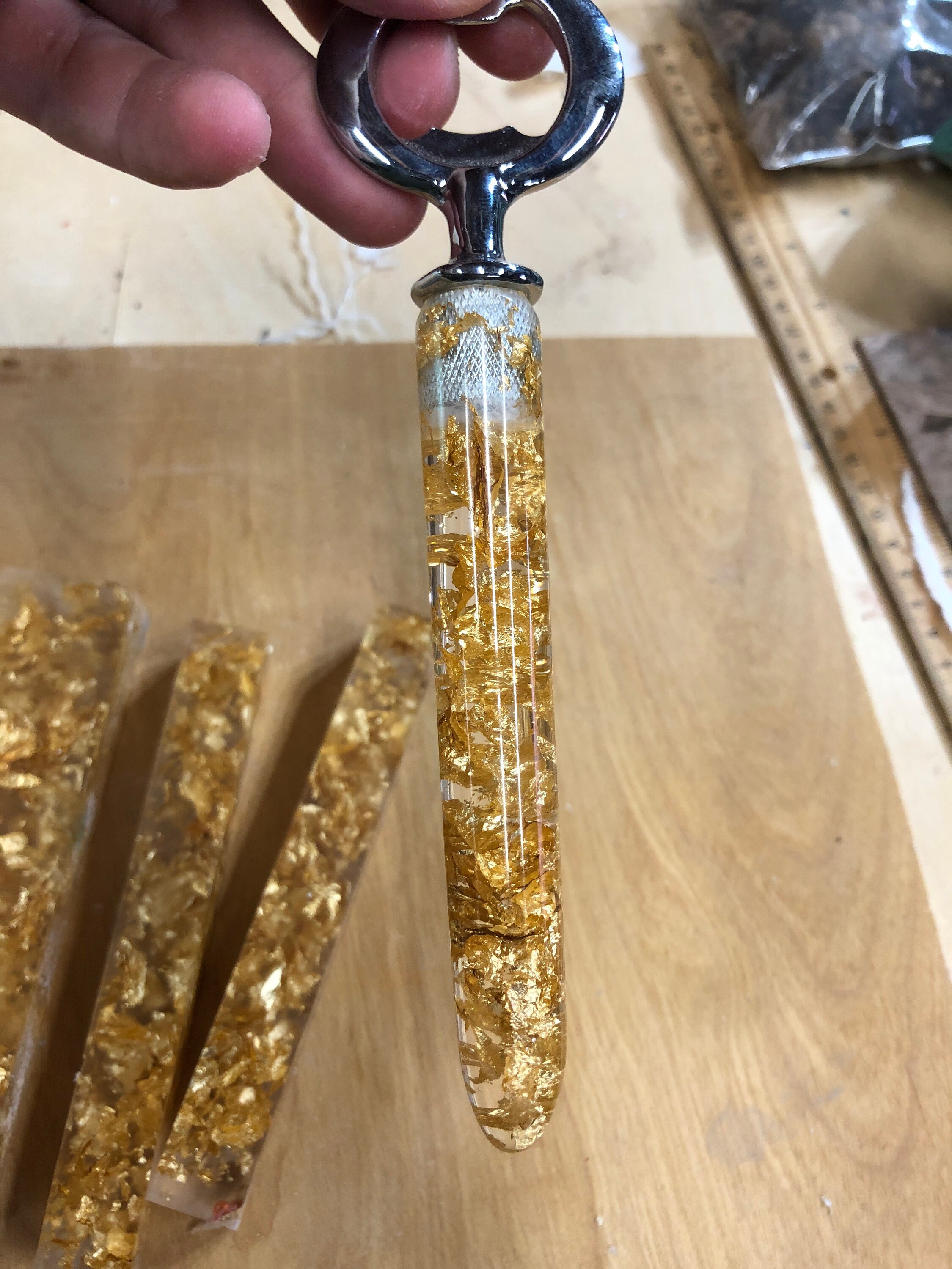 Gold Leaf and Silver Leaf Alumilite Pen Blanks - Etsy