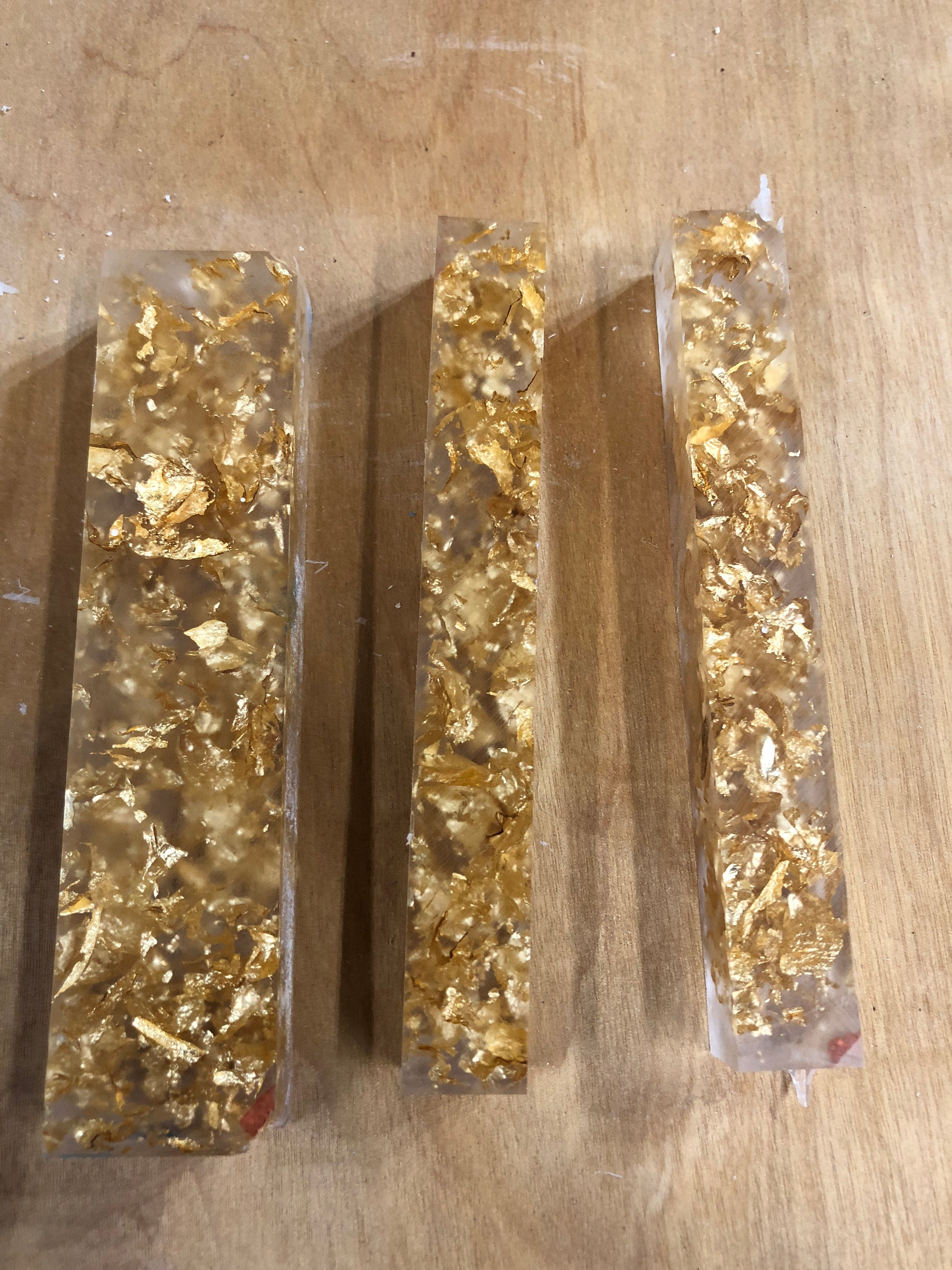 Gold Leaf and Silver Leaf Alumilite Pen Blanks - Etsy