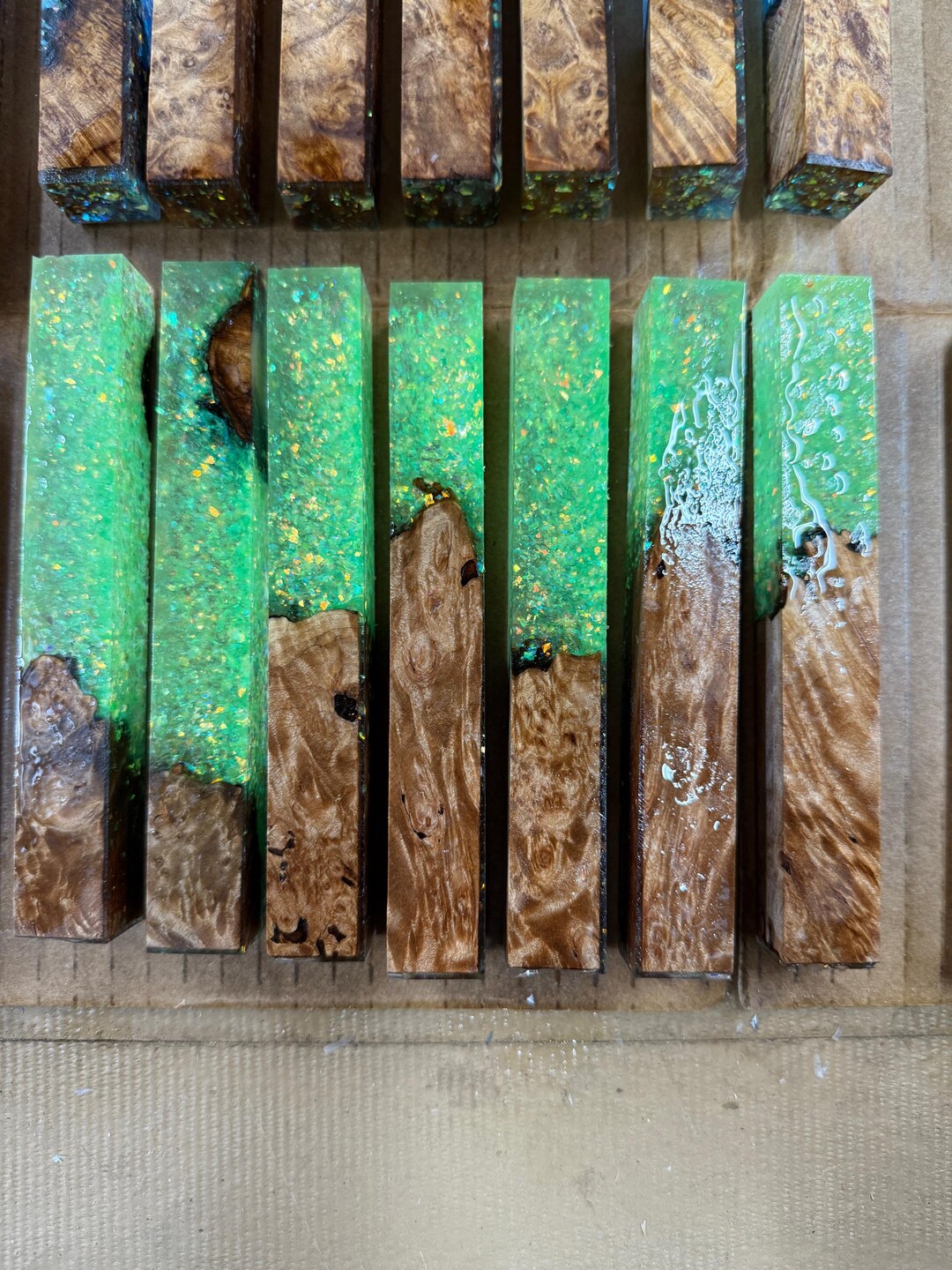 Stabilized Maple Burl & Alumilite Pen Blanks (limited Edition) - Etsy