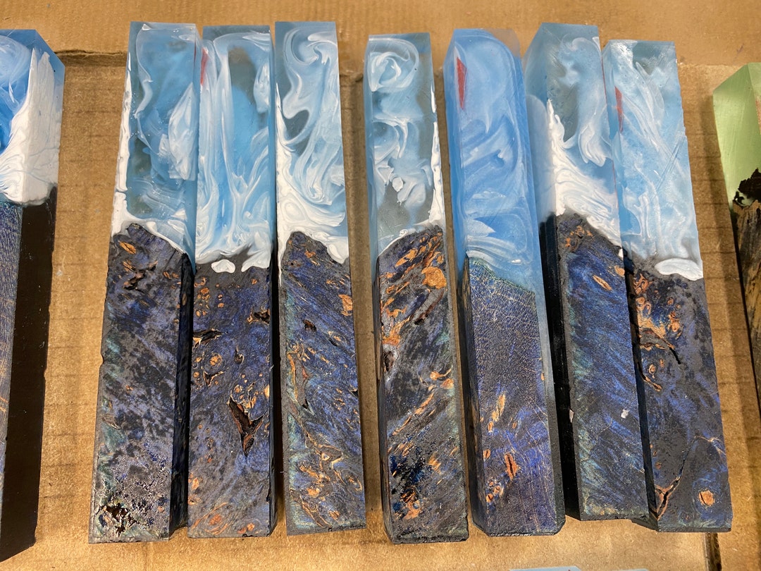 Dyed Maple Burl & Alumilite Pen Blanks limited Edition - Etsy