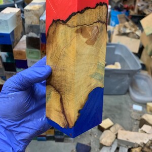 Premium Buckeye Burl & Alumilite Resin Block - Etsy