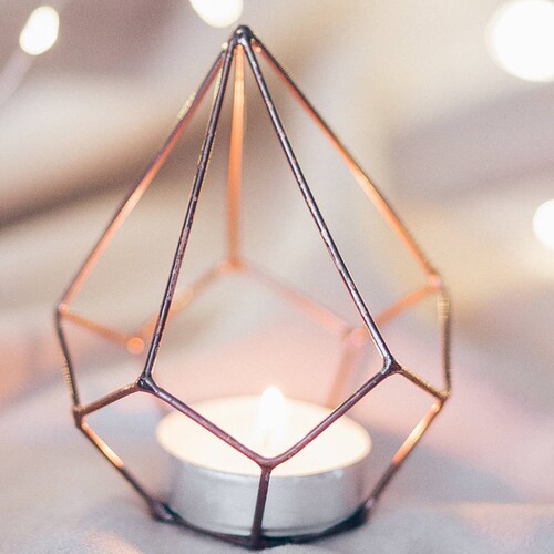 Wedding Candle Holder Table Decorations Copper Wire Decor | Etsy