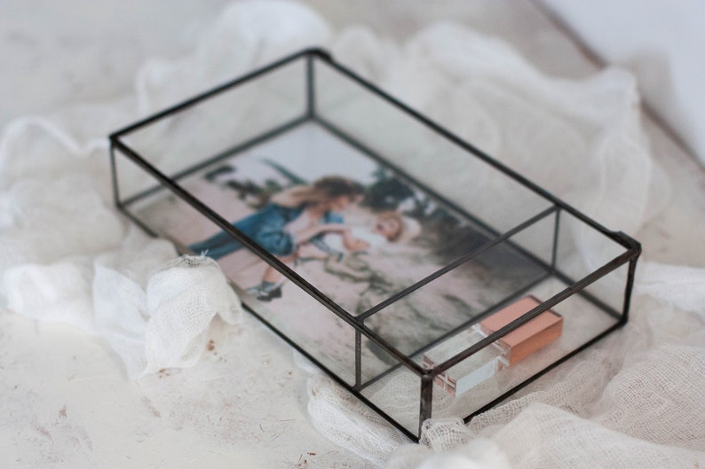 Glass Photo Display Box With USB Flash Drive Section - Etsy
