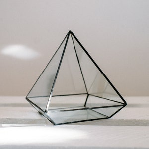 Glass Terrarium Handmade Geometric Terrarium Glass Pyramid Glass ...