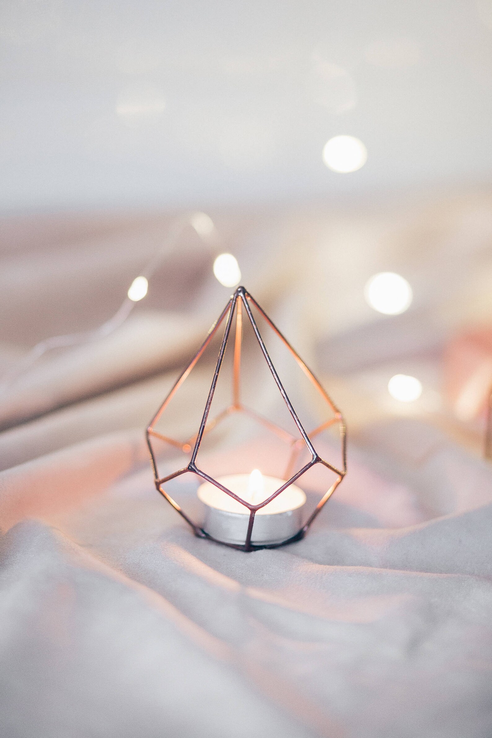 Wedding Candle Holder Table Decorations Copper Wire Decor - Etsy