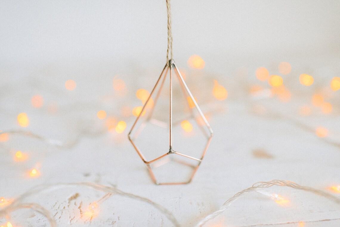 Wedding Candle Holder Table Decorations Copper Wire Decor - Etsy