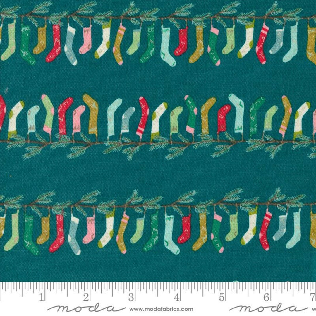 Cozy Wonderland by Fancy That Design House | Stockings in Teal | Moda ...