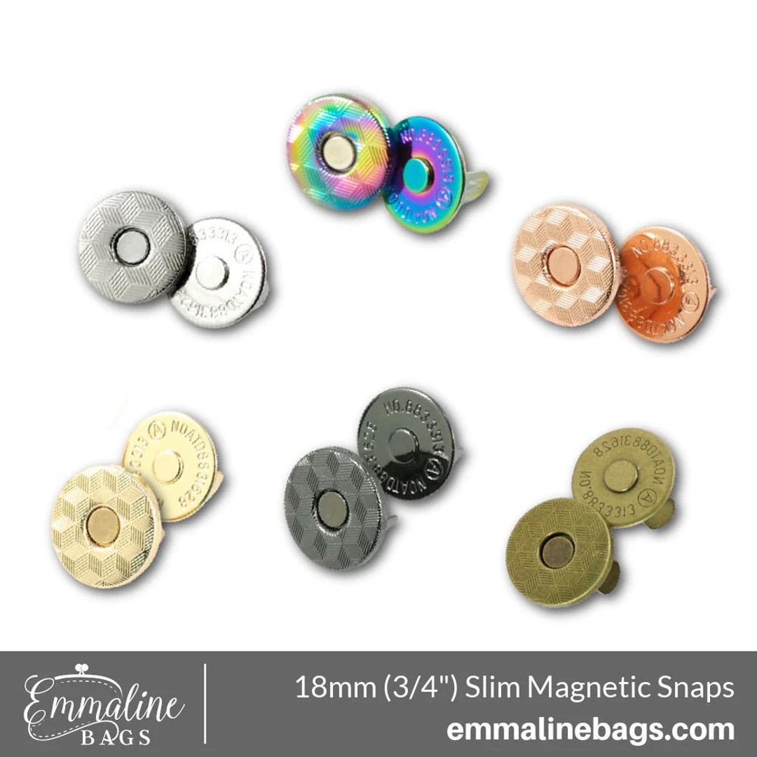 3/4" Magnetic Snap Closures: (18mm) Slim - Pack of 2 | Emmaline Brand ...