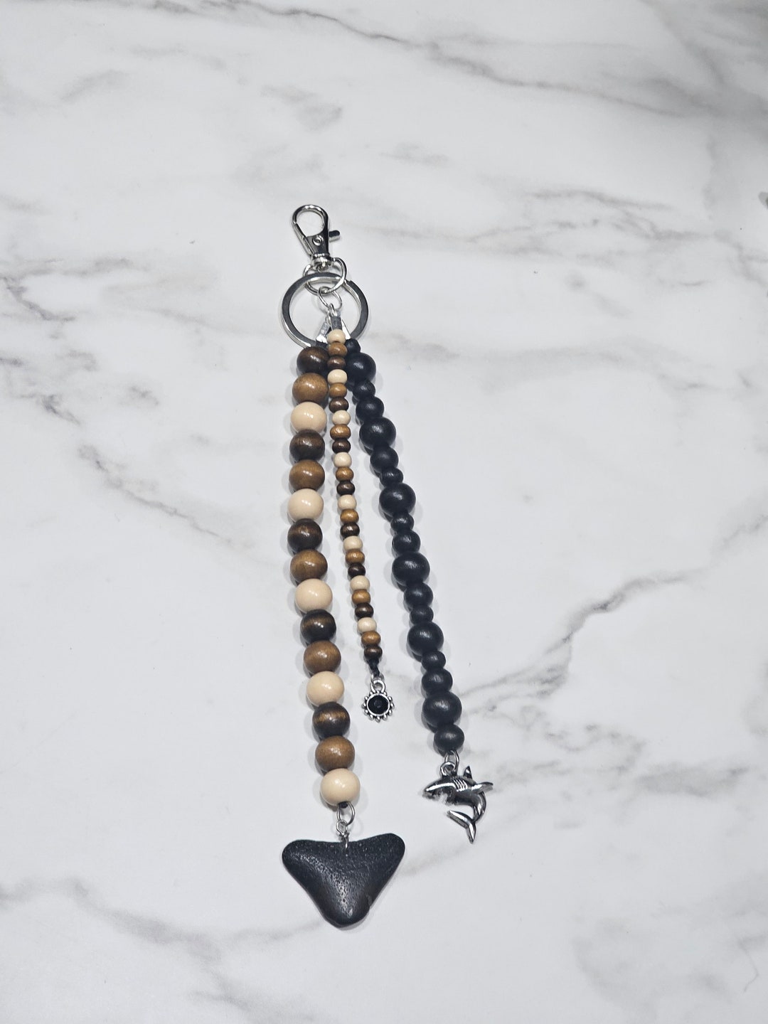 Shark Tooth Keychain - Etsy