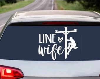 Line Wife Decal Linewife Decal Lineman Wife Decal Journeyman Lineman ...
